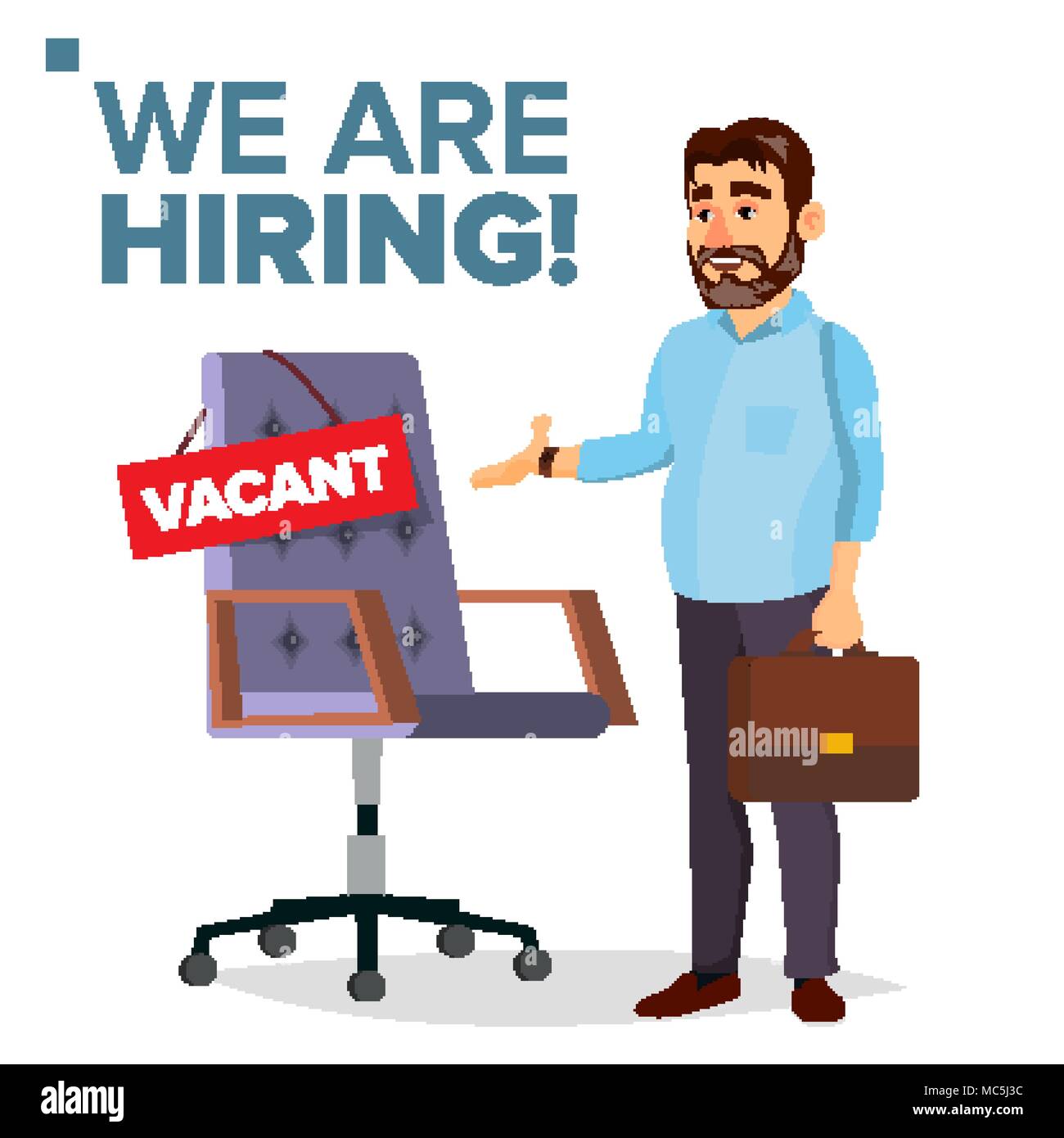 Recruitment Process Vector. Human Resources. Businessman Choice Of ...