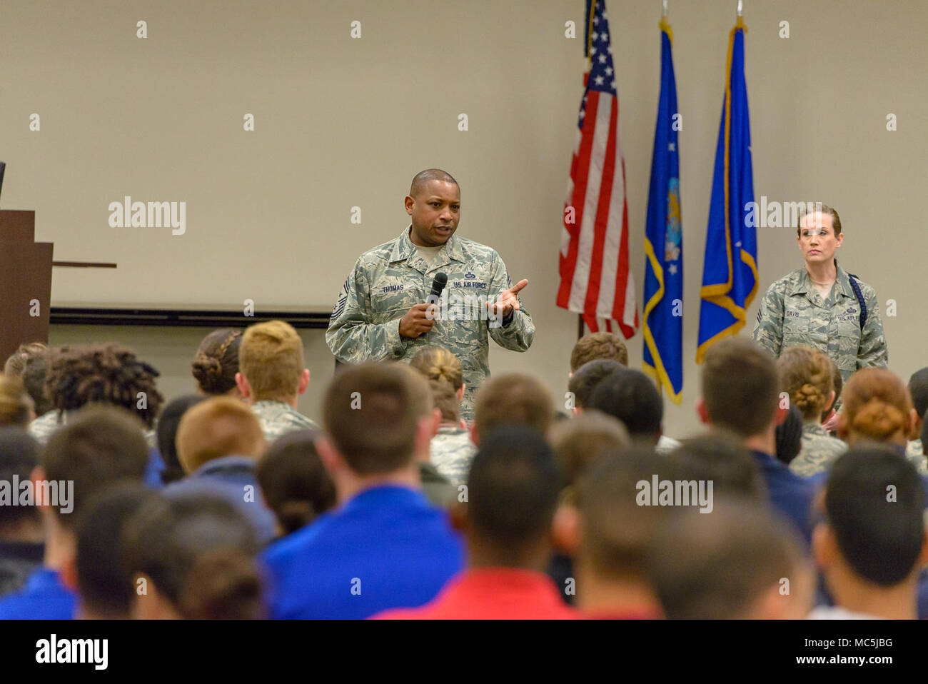 U.S. Air Force Chief Master Sgt. Farrell Thomas, 2nd Air Force command ...