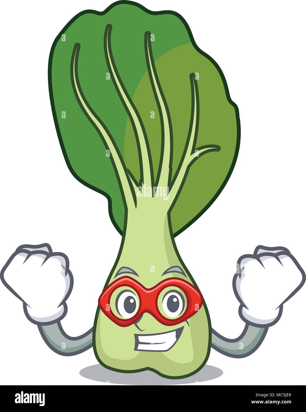 Super hero bok choy character cartoon vector illustration Stock Vector ...