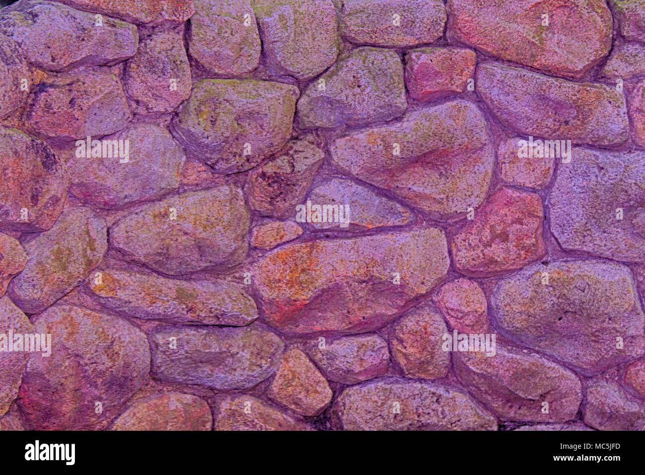 Violet Stone wall for background or rocks rough texture Stock Photo - Alamy