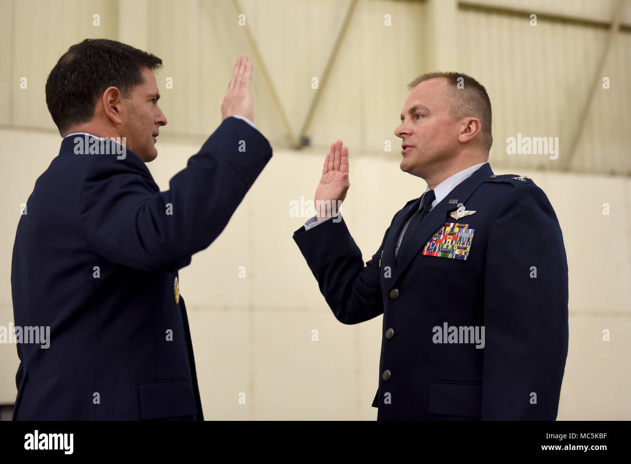 U.S. Air Force Col. Michael T. Gerock, 145th Airlift Wing Commander ...