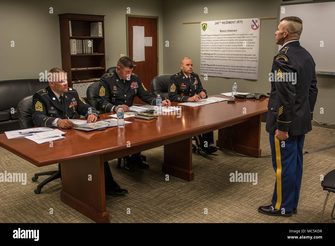 Sgt. David Richardson of the 488th Military Police Company recites the ...