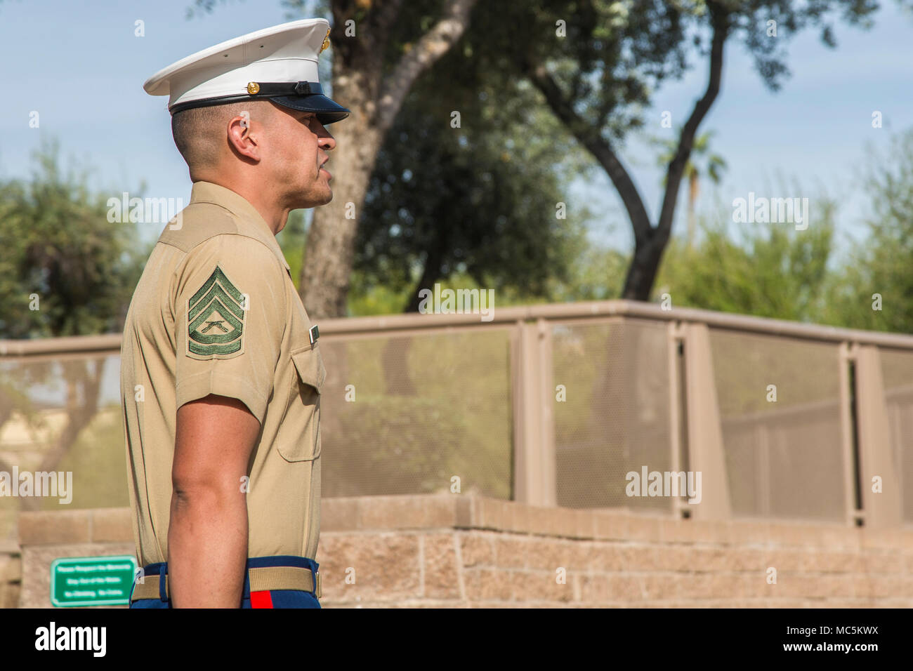 Gunnery Sgt. John A. Brunn orders the adjutants call during the RS ...