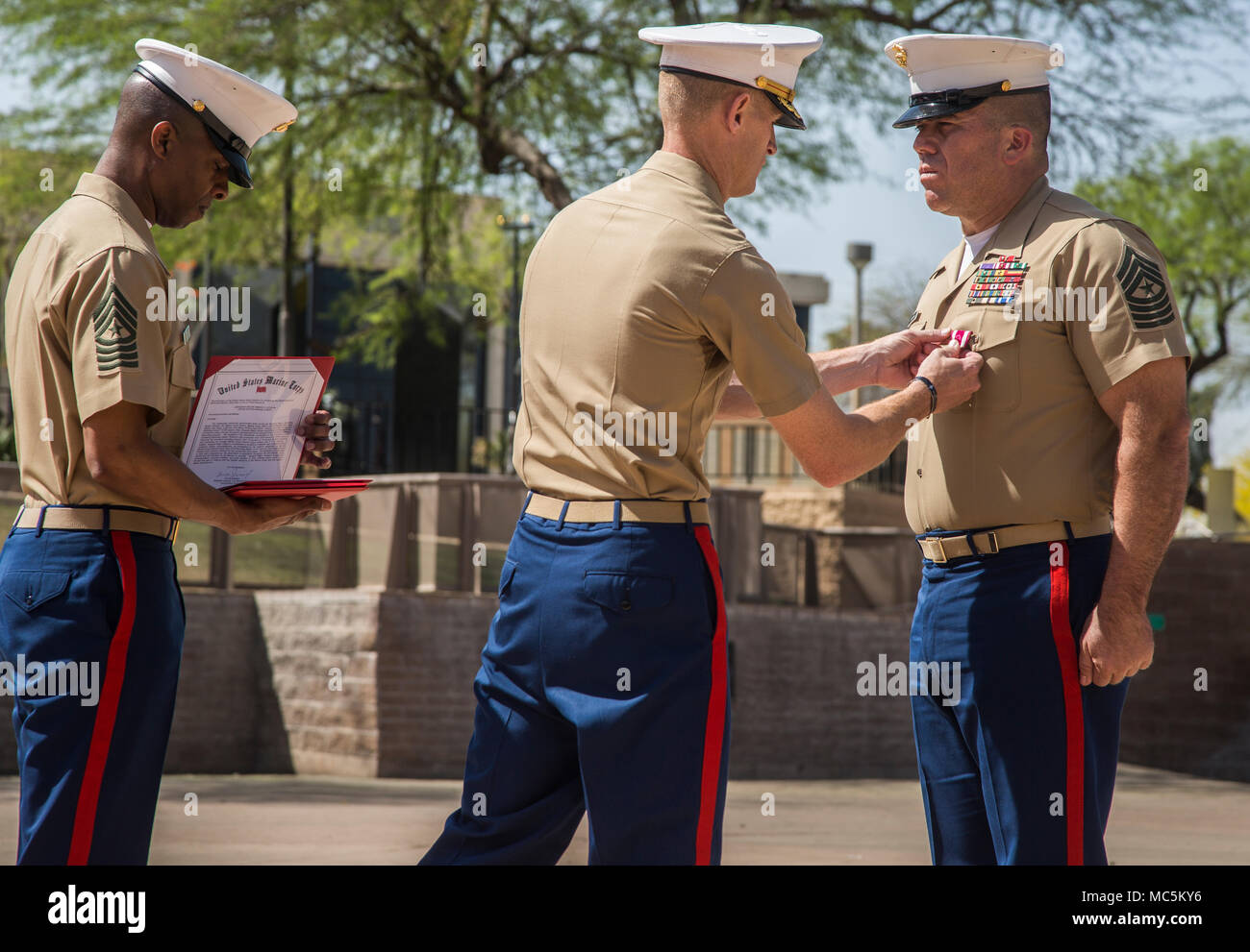 Sergeant Major Amman E. Catalan is awarded during the RS Phoenix Relief ...