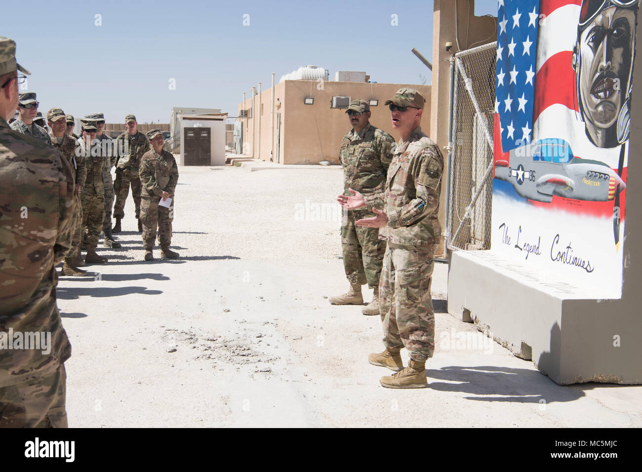 Brig. Gen. Kyle Robinson, 332nd Air Expeditionary Wing commander ...