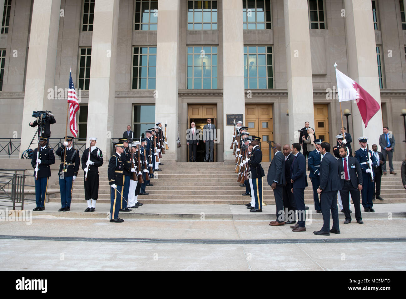 Defense Secretary James N. Mattis meets with Qatari Emir Tamim bin ...