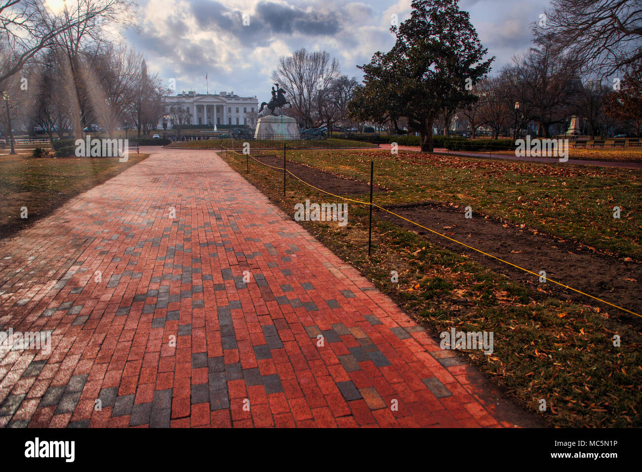 A walkway in a park near the White House in Washington, DC Stock Photo ...