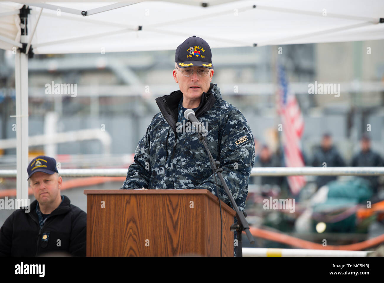 BREMERTON, Wash. (April 4, 2018) Cmdr. David Kaiser, Dallas’ final ...