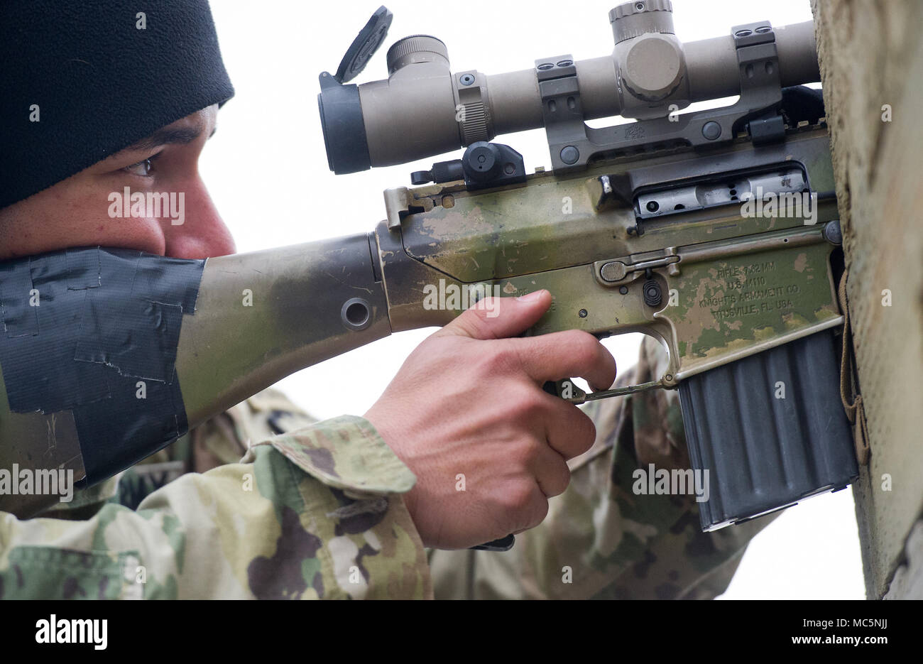 Sniper aims rifle during training hi-res stock photography and images ...
