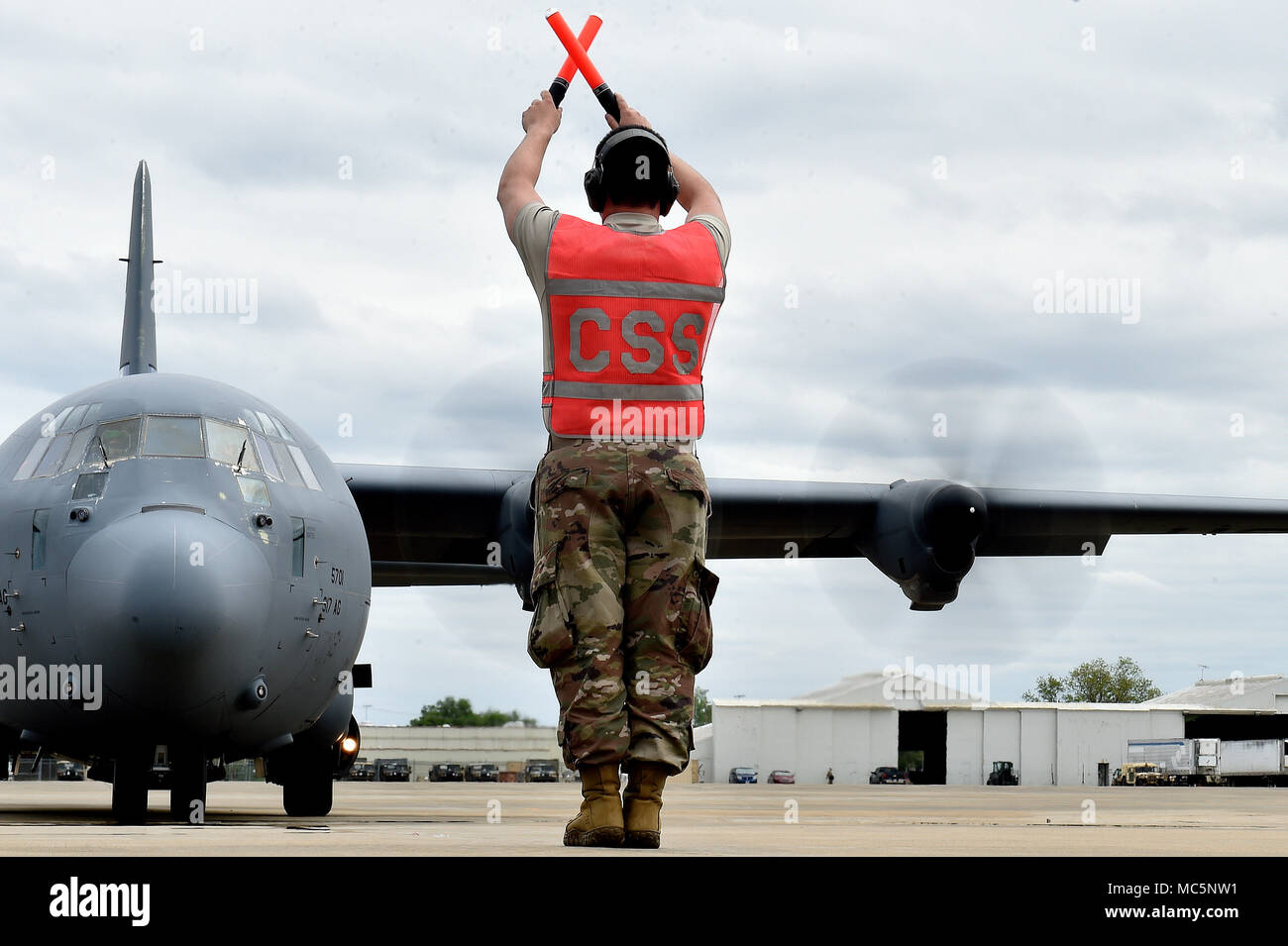 Senior Airman Adan Solis, 921st Contingency Response Squadron aircraft ...