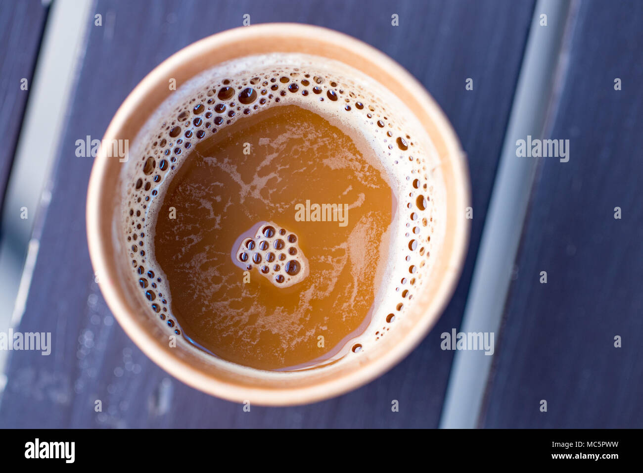 coffee with milk paper Cup top view Stock Photo - Alamy