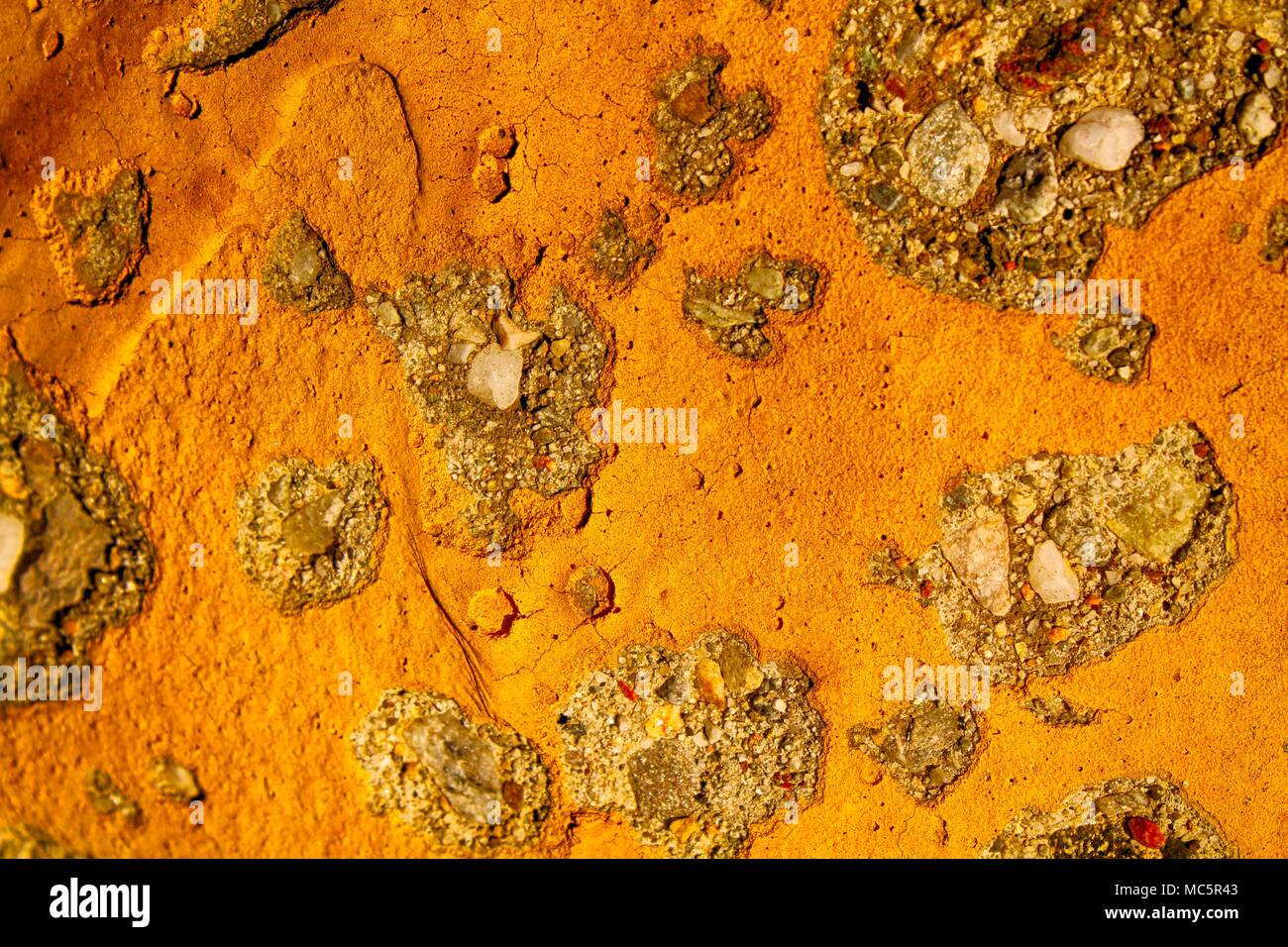 Orange Mars Texture of plaster on the wall, cracked background, stone ...