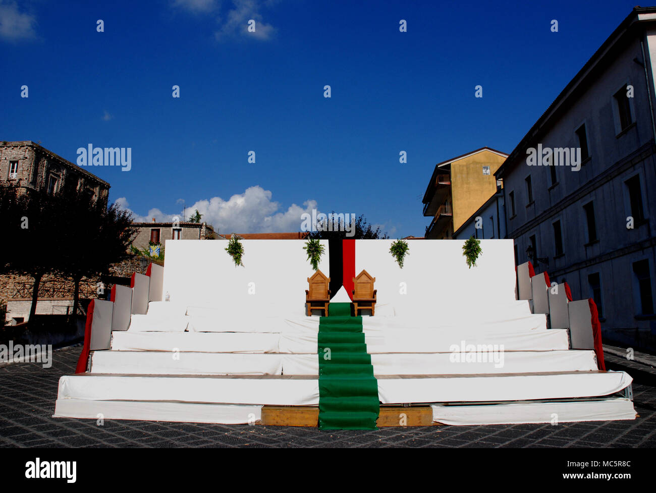 Urban landscape in Teggiano, South Italy Stock Photo - Alamy