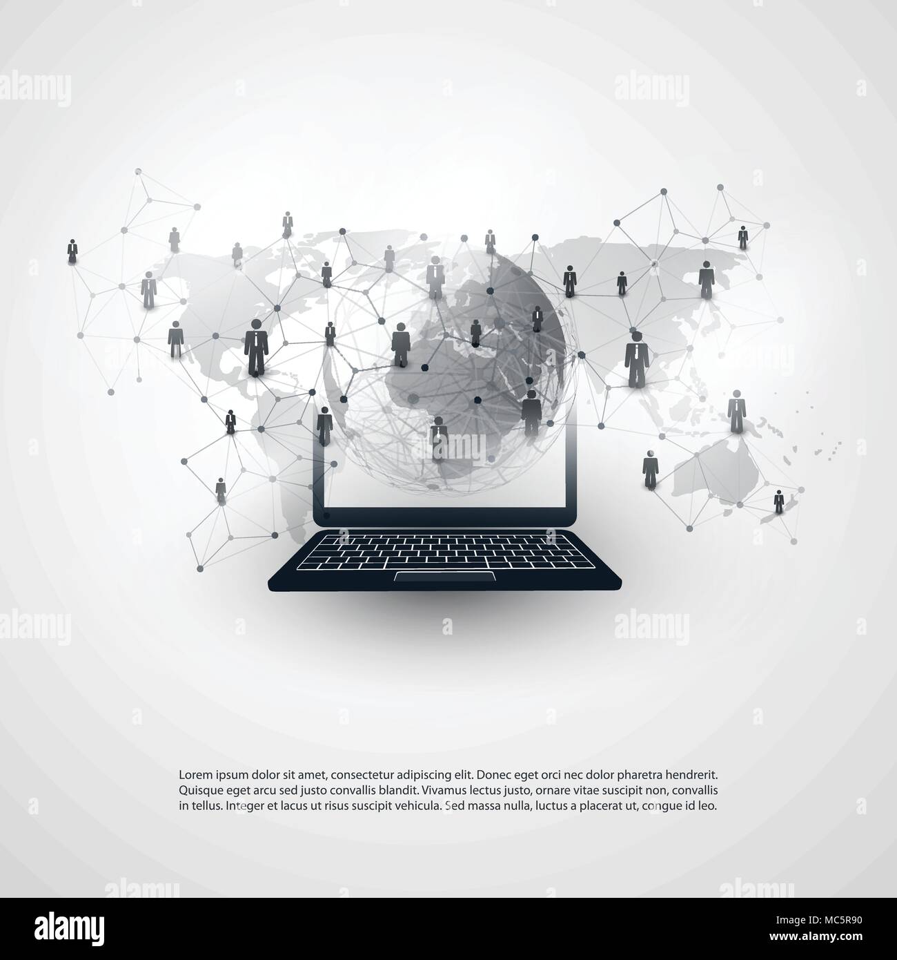 Networks - Global Business Connections - Social Media Concept Design ...