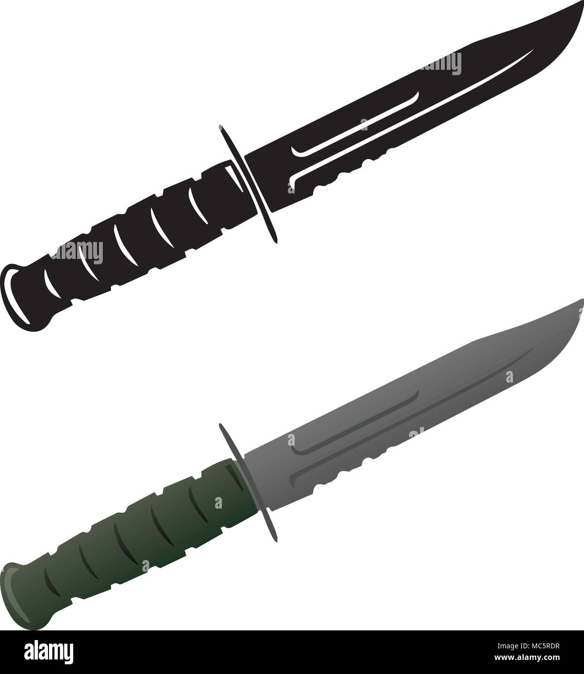 Survival Knife Vector Illustration Stock Vector Image & Art - Alamy