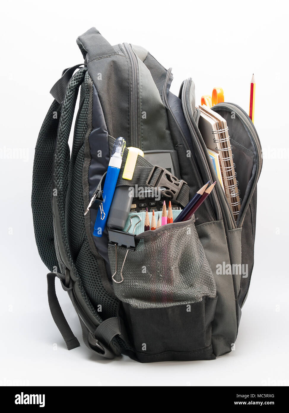 students Bag ,Placed on a white background Stock Photo - Alamy