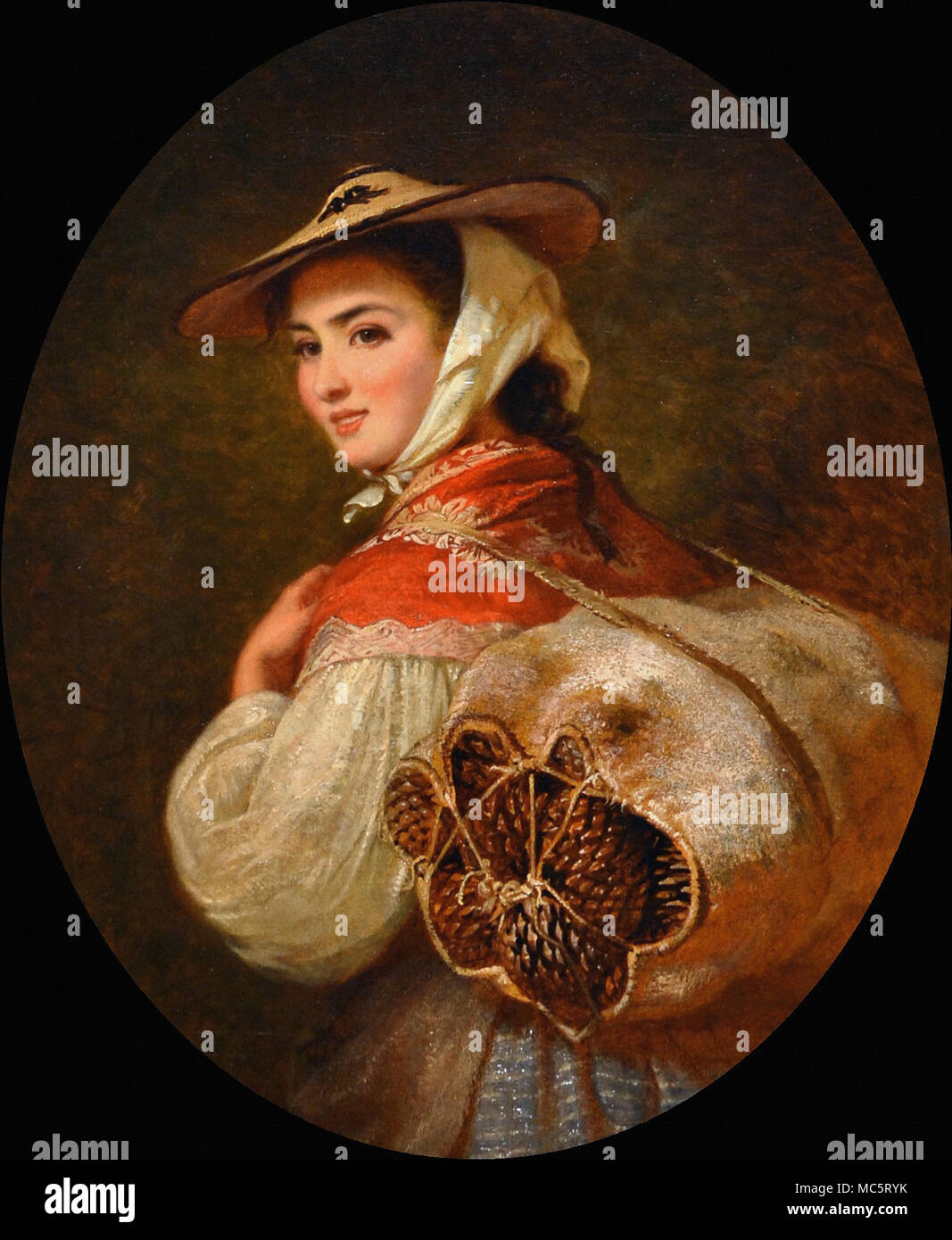 Patten Alfred Fowler - Portrait of a Young Girl Stock Photo - Alamy