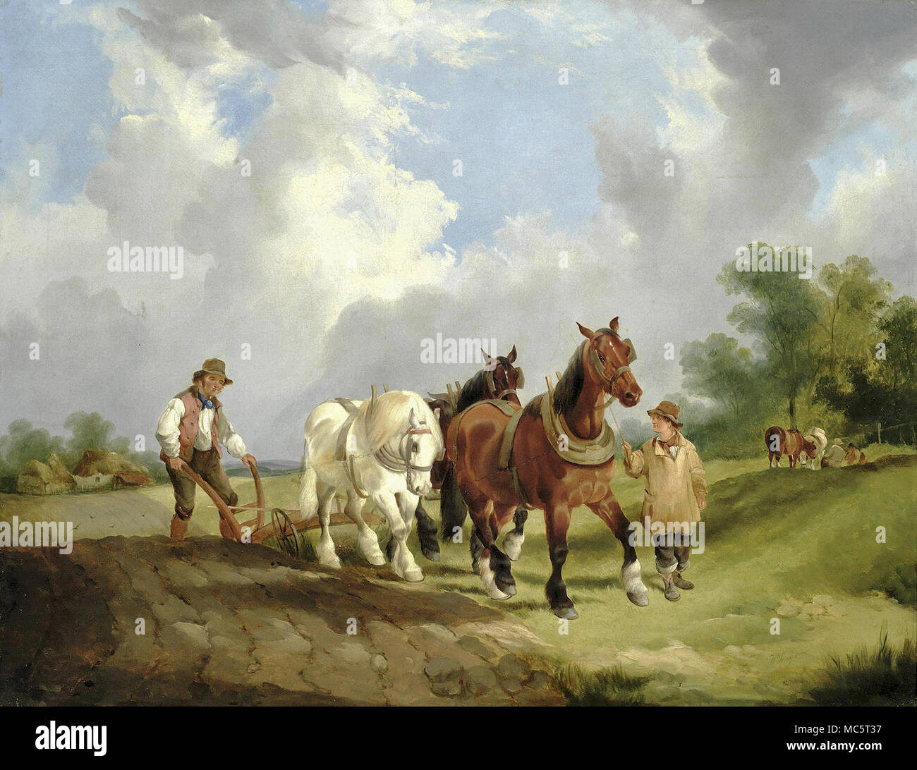 Shayer II William Joseph - the Plough Team Stock Photo - Alamy