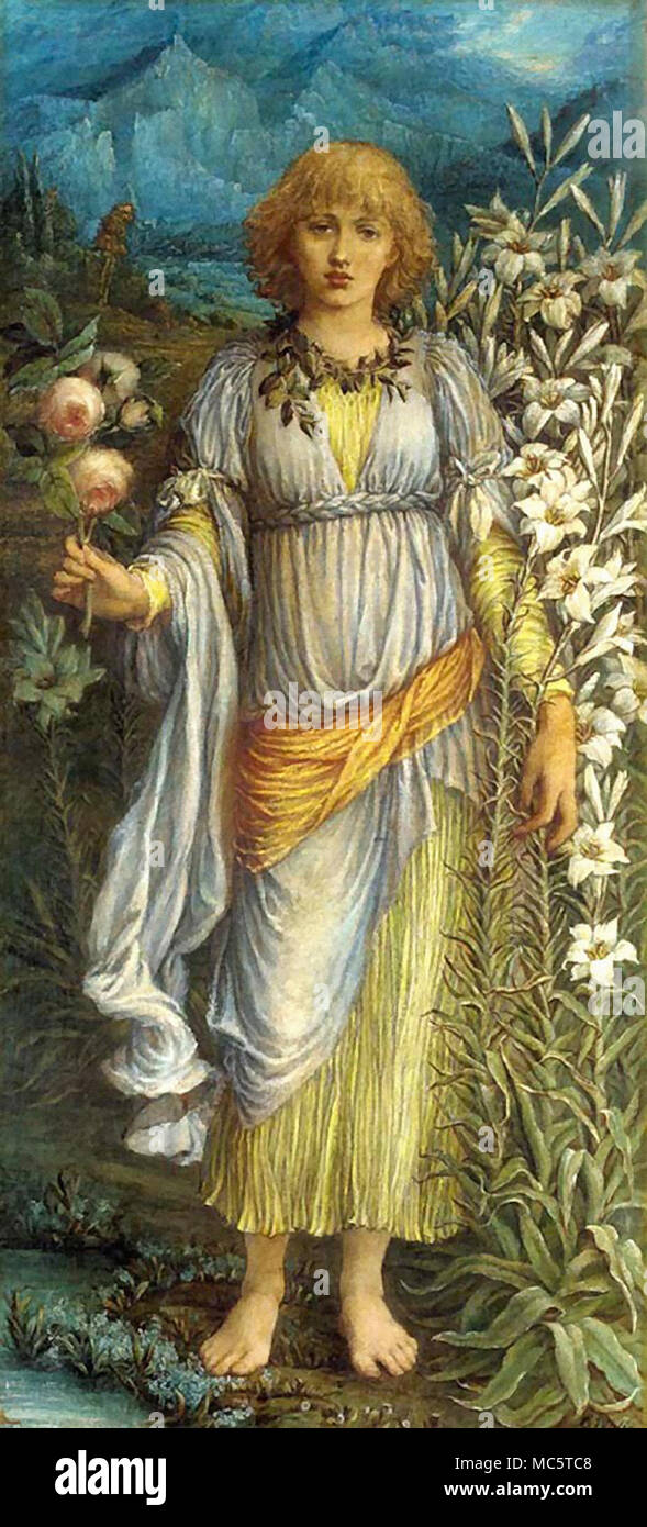 Wyllie Charlotte Major - a Wanderer in the Elysian Fields Stock Photo ...