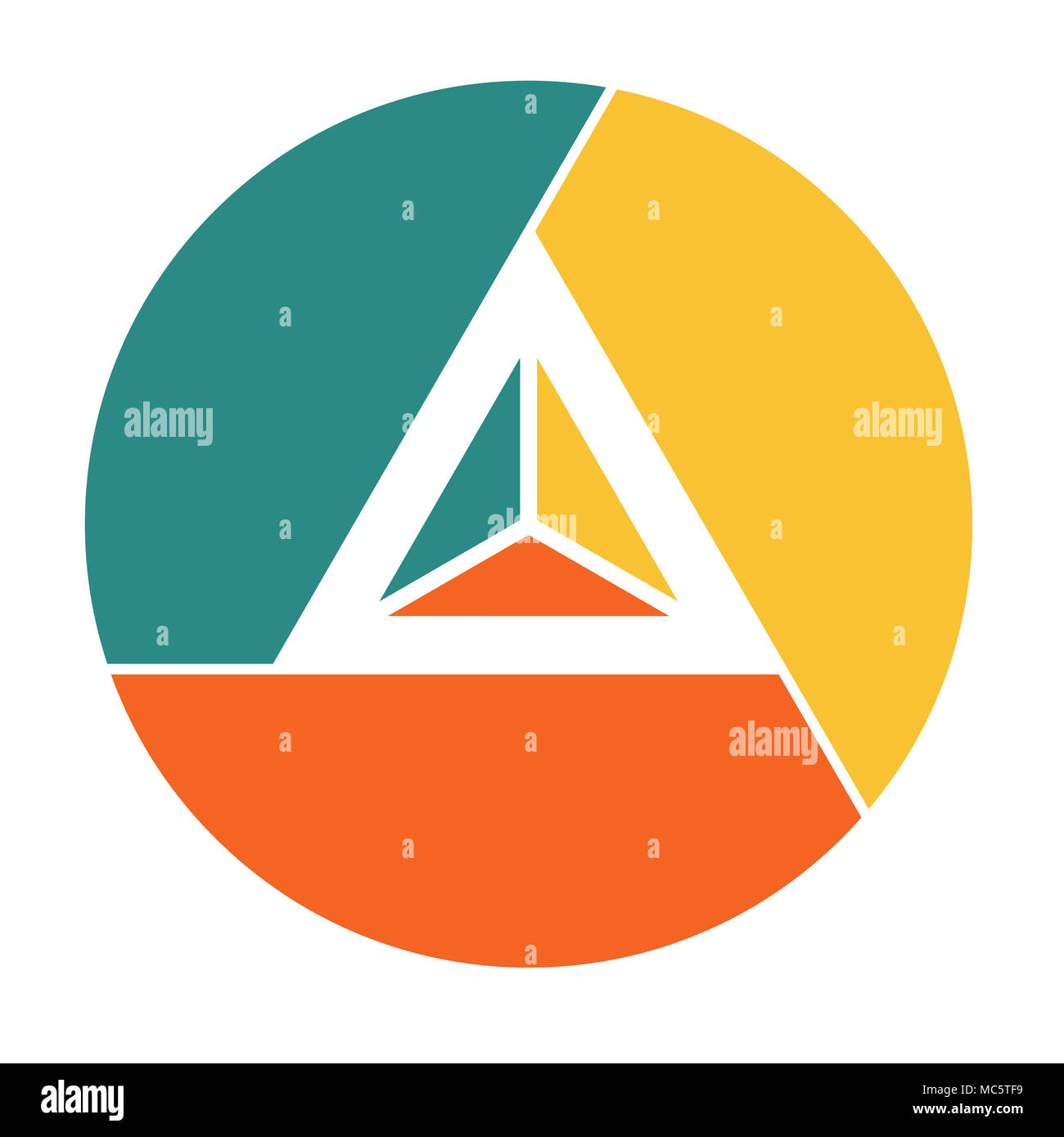 Infographic 3 part circle hi-res stock photography and images - Alamy