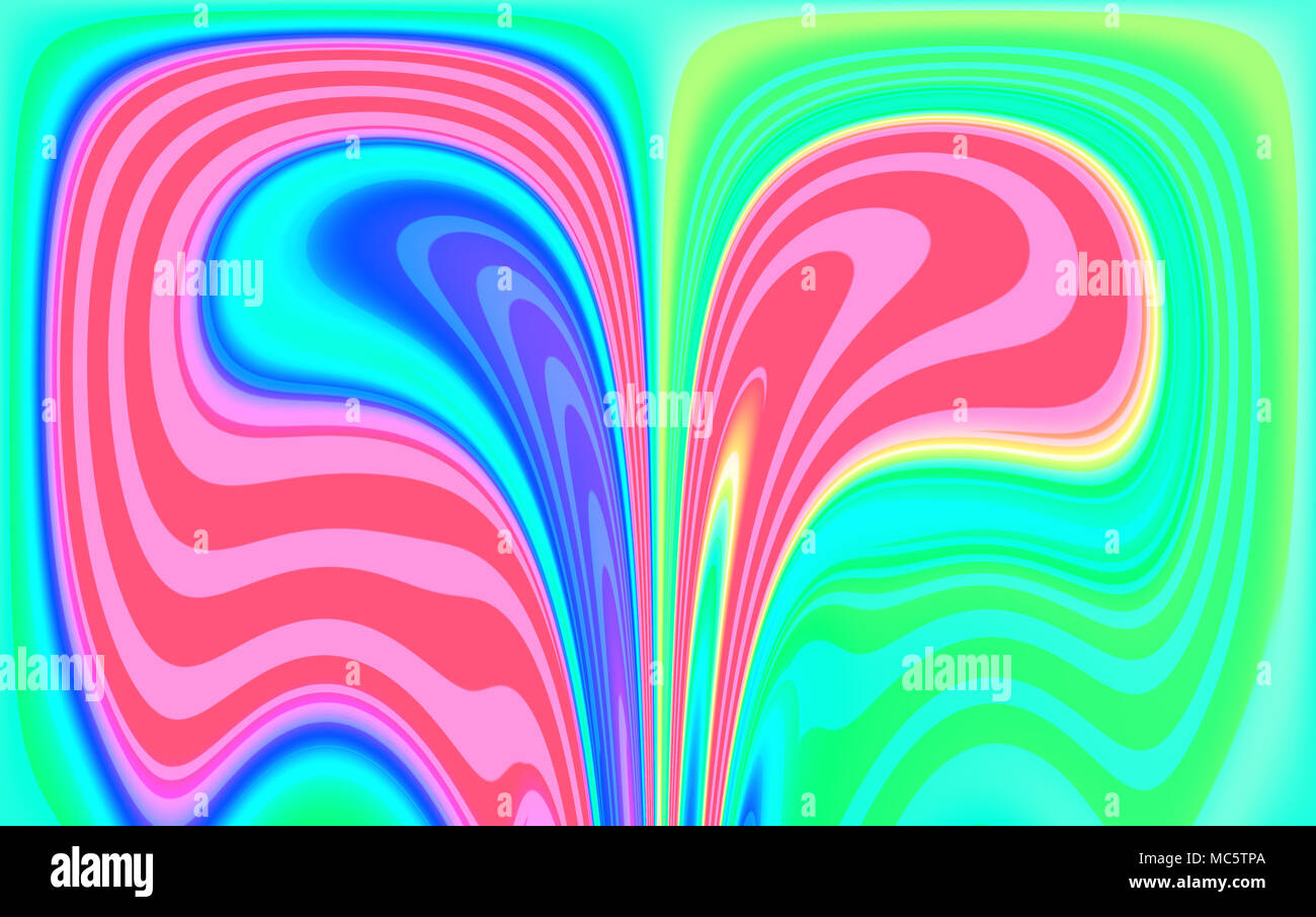 Psychedilc pattern in shades of green, blue, pink and red Stock Photo ...