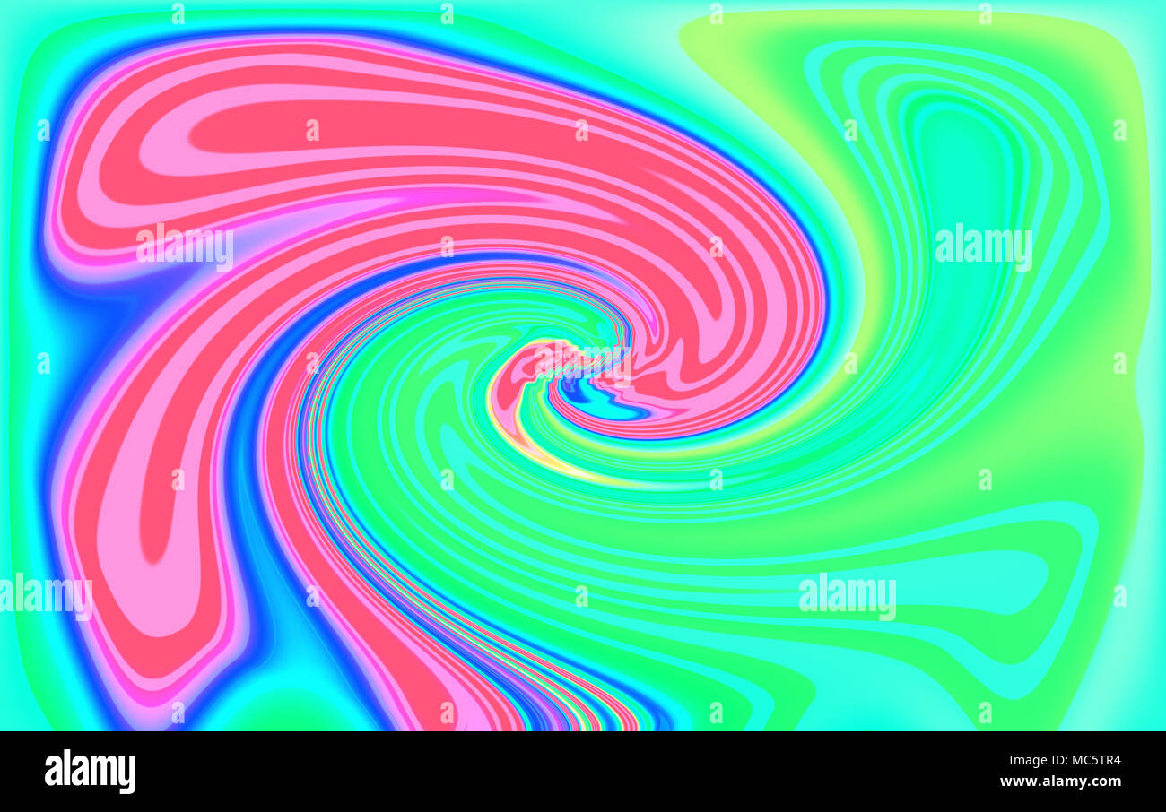 Psychedilc pattern in shades of green, blue, pink and red Stock Photo ...