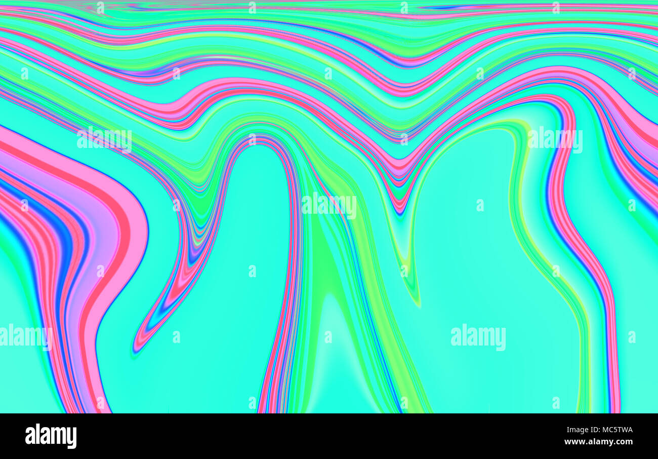 Psychedilc pattern in shades of green, blue, pink and red Stock Photo ...