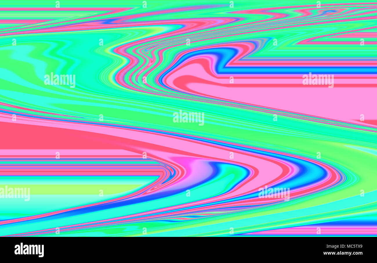 Psychedilc pattern in shades of green, blue, pink and red Stock Photo ...