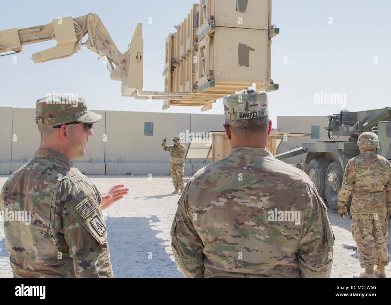 Lt. Gen. Michael X. Garrett, U.S. Army Central Commander, observes as ...