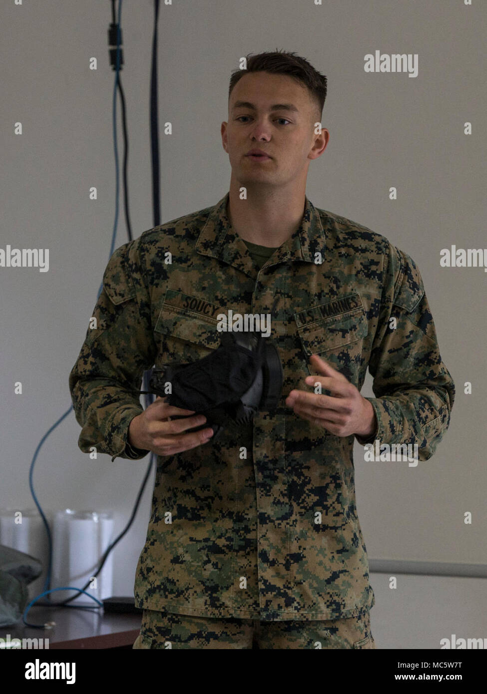 Lance Cpl. Anthony Soucy, a chemical, biological, radiological and ...