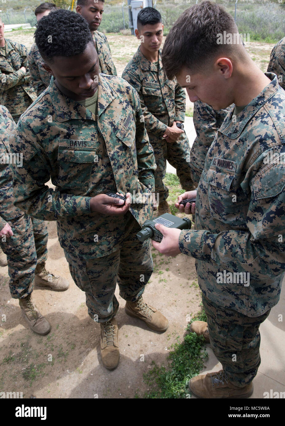Marines with 3rd Marine Aircraft Wing, operate a Joint Chemical Agent ...