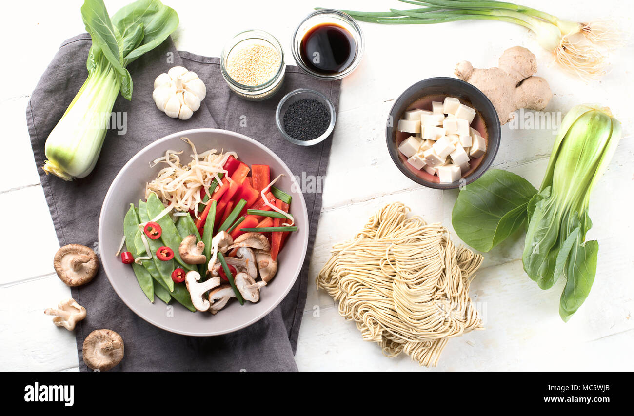 Ingredients ready asian food preparing. Asian cuisine concept Stock ...