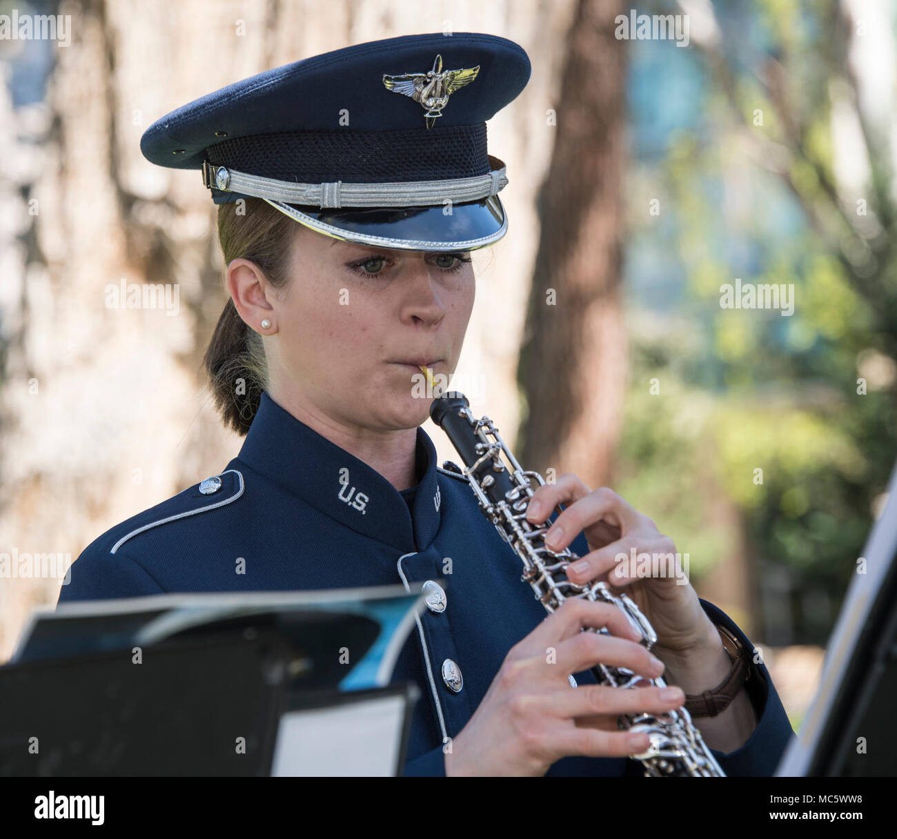 Airman 1st Class Chelsea Cox, with the Golden West Winds, United States ...