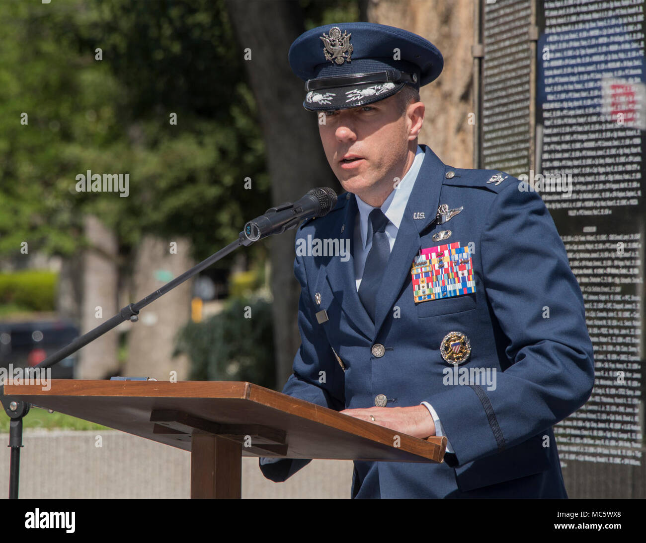 U.S. Air Force Col. John Klein, 60th Air Mobility Wing commander ...