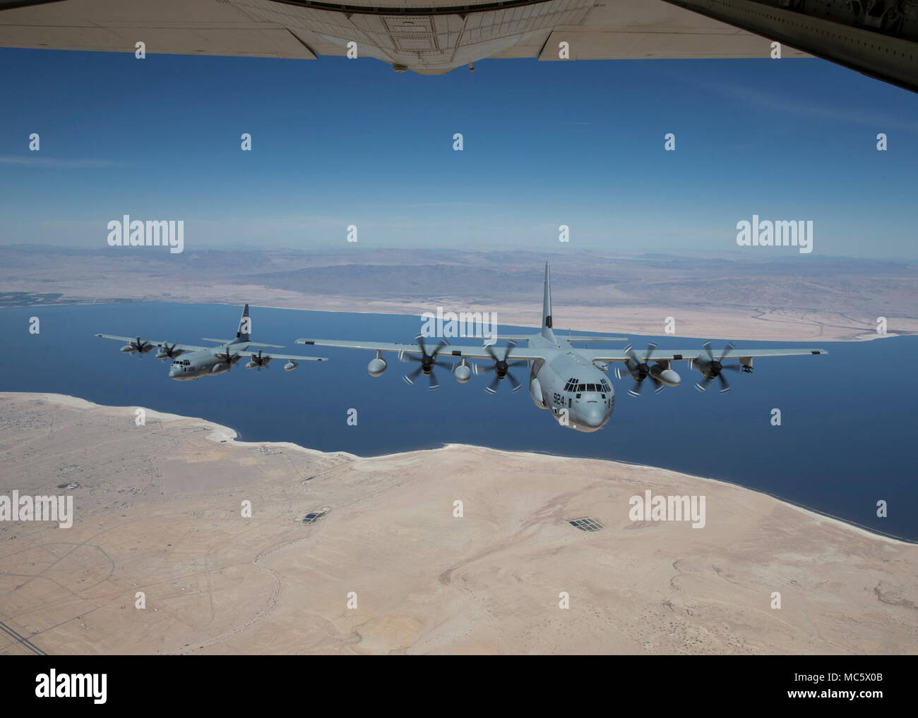 Two KC-130J Super Hercules with Marine Aerial Refueler Transport ...