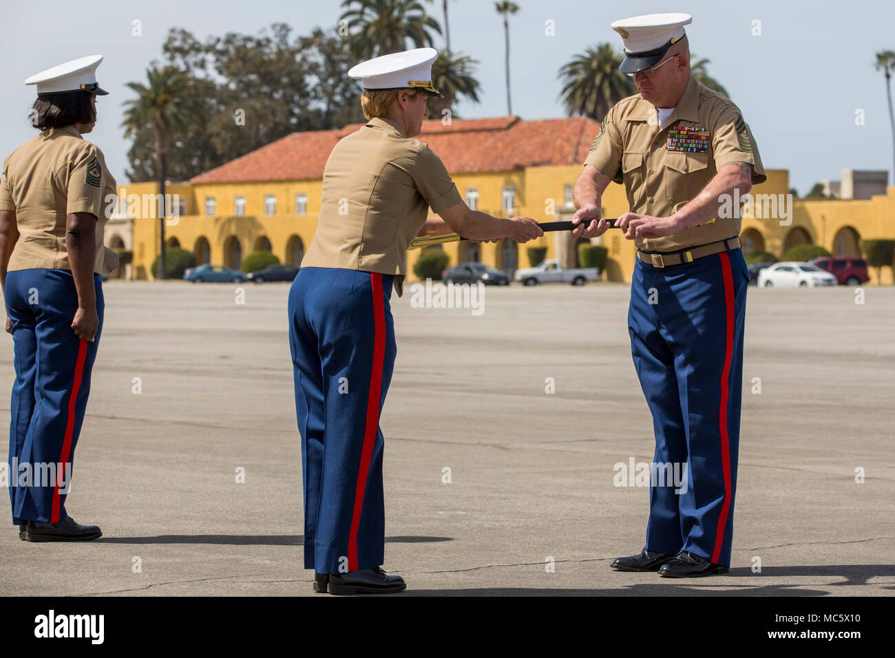 Colonel Jennifer E. Shaar, commanding officer, Headquarters and Service ...