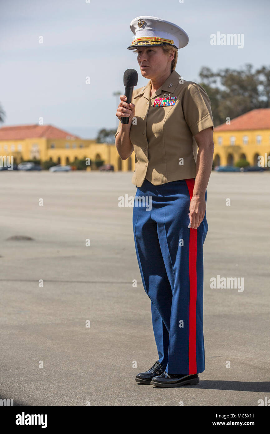 Colonel Jennifer E. Shaar, commanding officer, Headquarters and Service ...