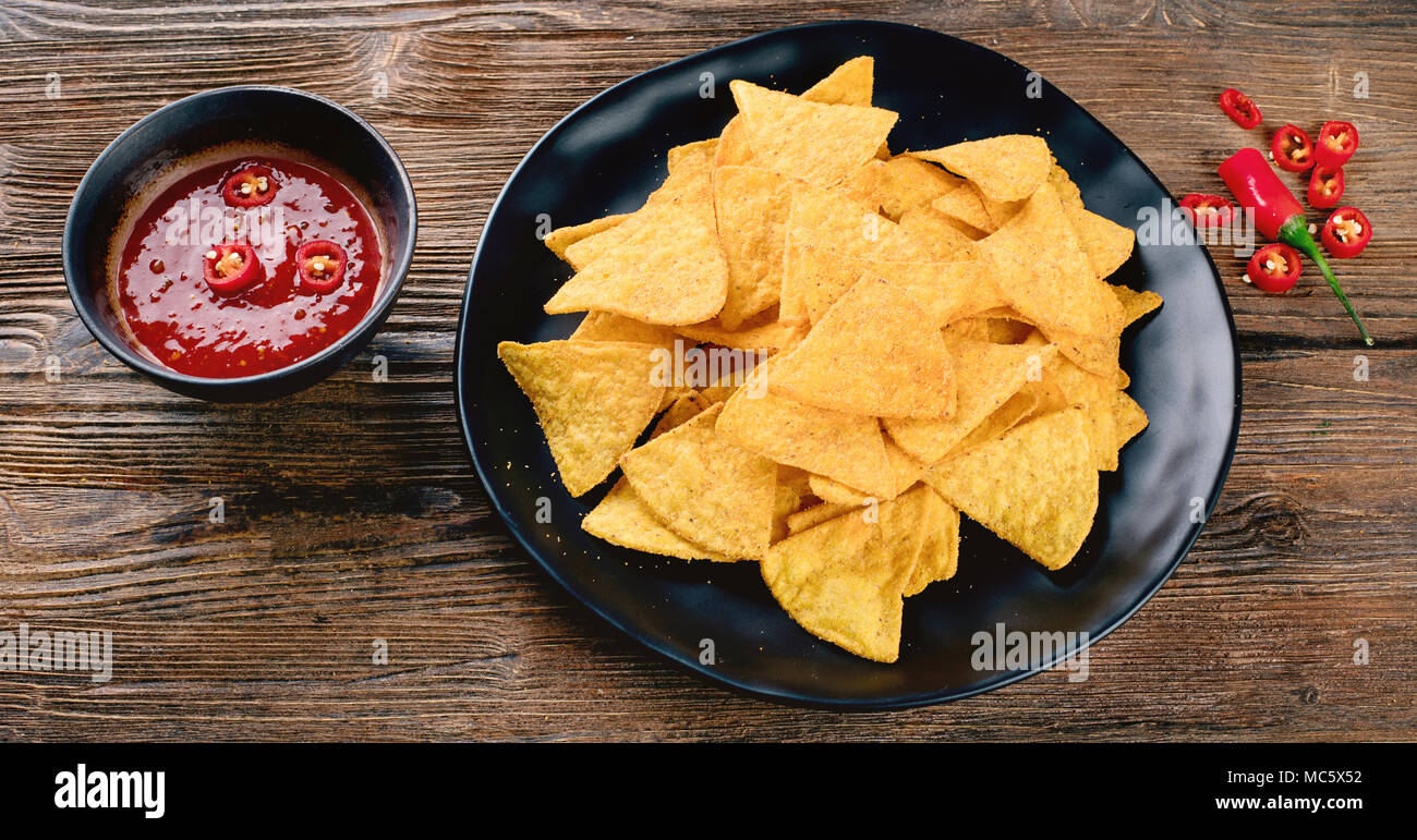 Mexican nachos. Corn chips Stock Photo - Alamy