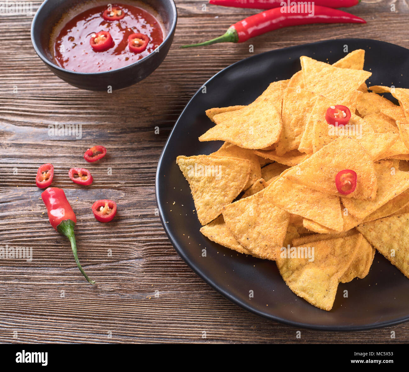 Mexican nachos. Corn chips Stock Photo - Alamy