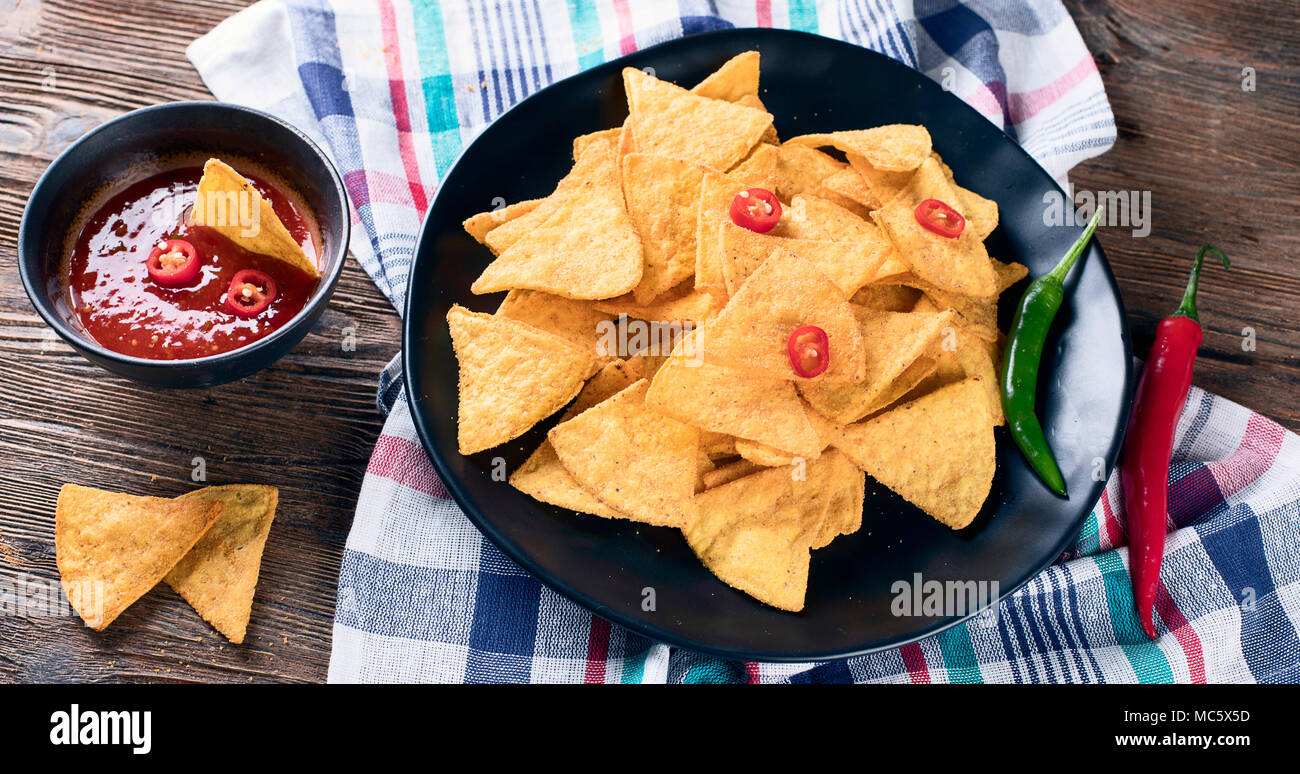 Mexican nachos. Corn chips Stock Photo - Alamy