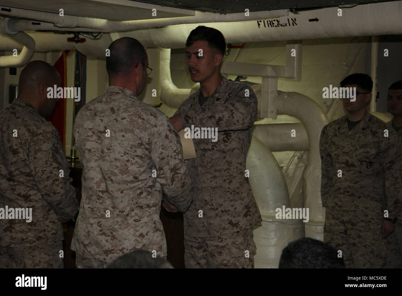 MEDITERRANEAN SEA (April 2, 2018) Marine Corps Cpl. Brady Letteer, a ...