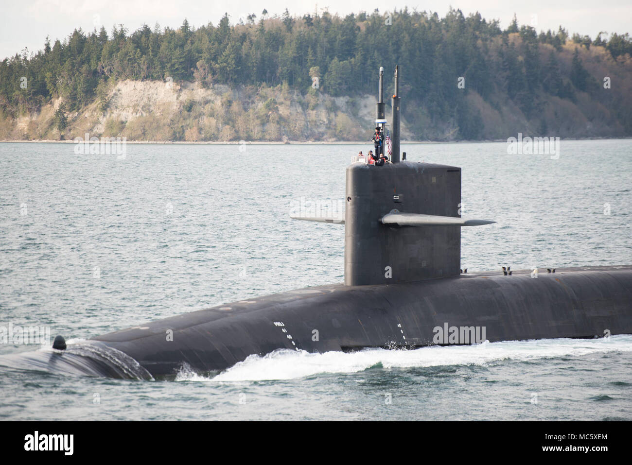 PUGET SOUND, Wash. (April 2, 2018) – The Blue crew of the Ohio-class ...