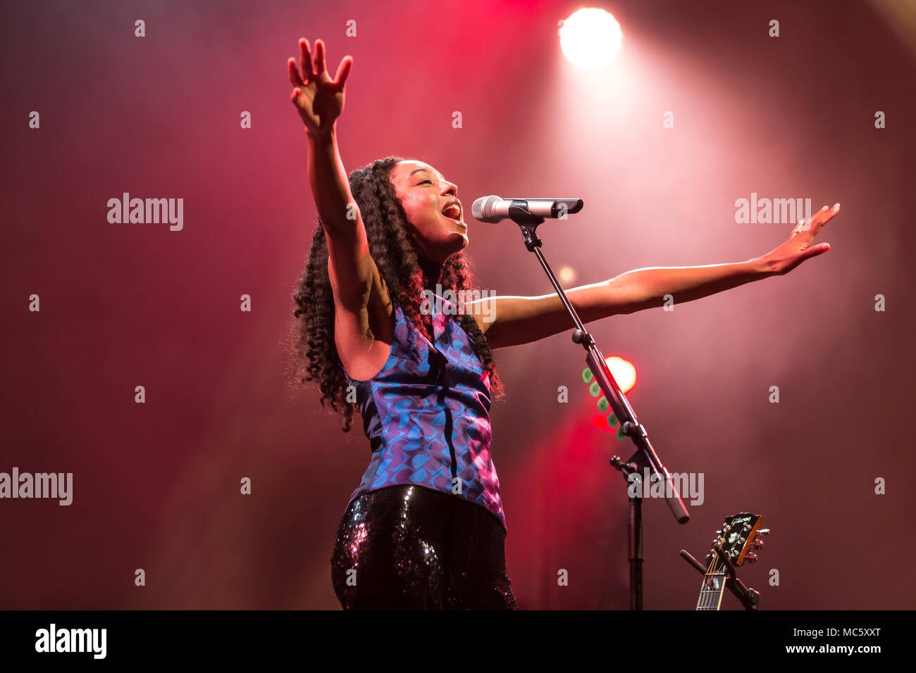 The British soul singer Corinne Bailey Rae live at the Blue Balls ...