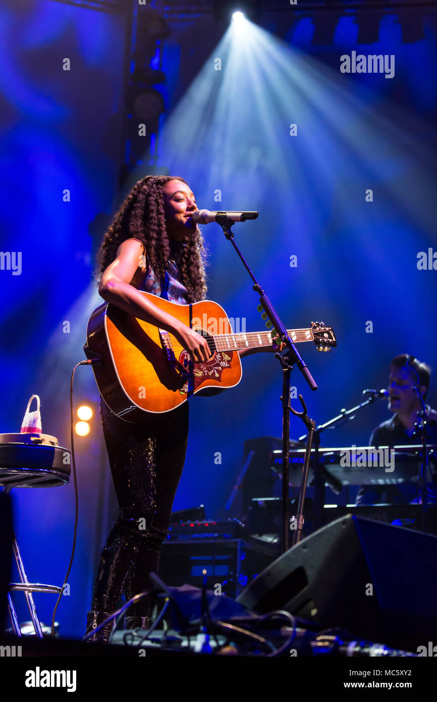 The British soul singer Corinne Bailey Rae live at the Blue Balls ...