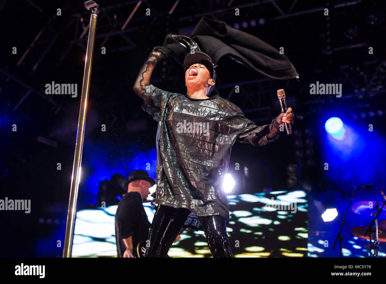 The British band Skunk Anansie with singer Deborah Anne Dyer alias Skin ...