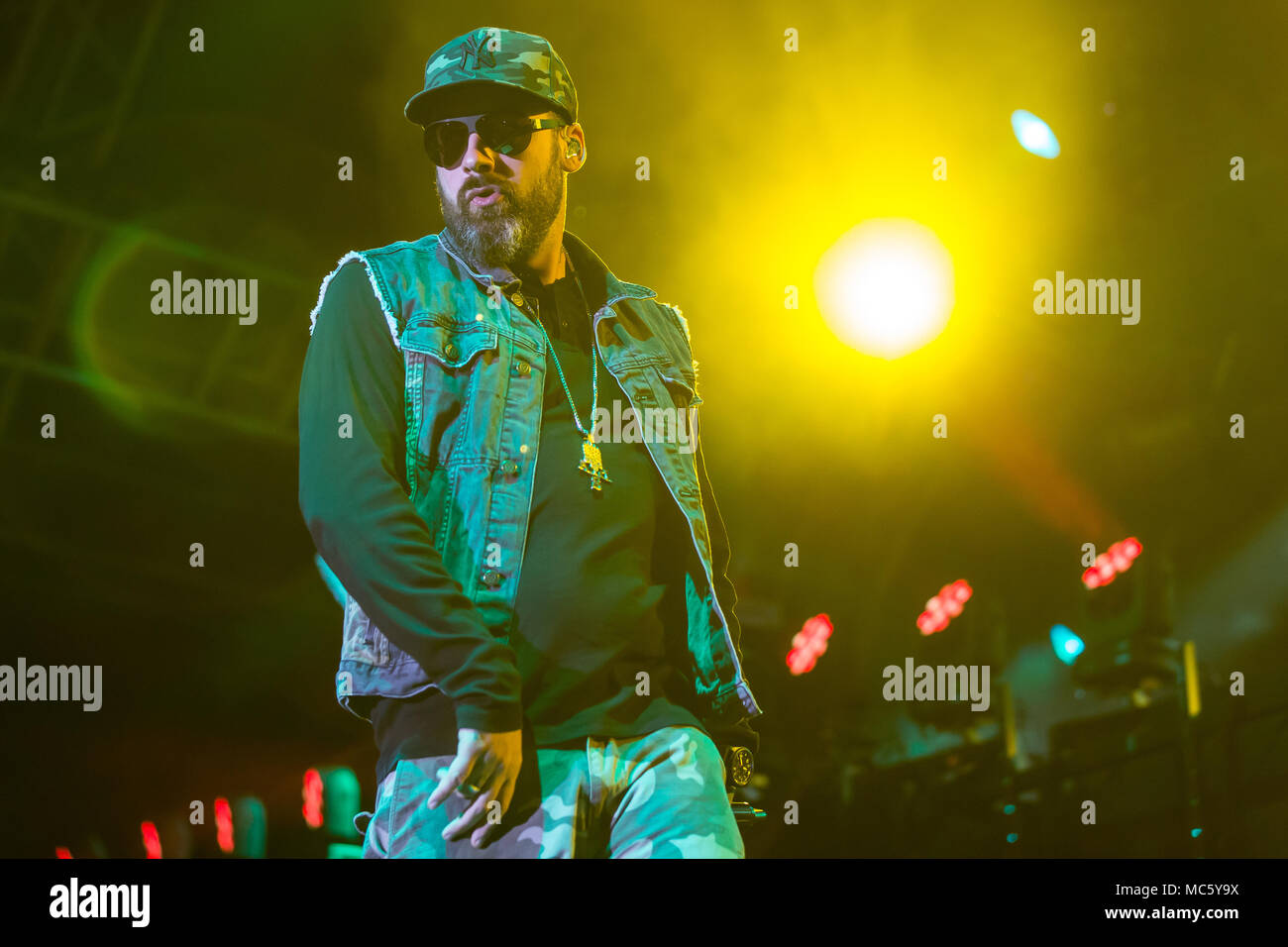 The German rapper and producer Paul Hartmut Würdig alias Sido live at ...