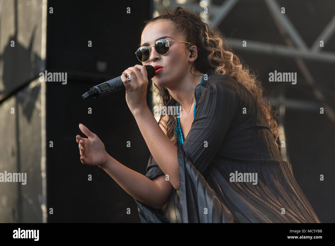 English pop and R&B singer Ella Eyre live at the 26th Heitere Open Air ...