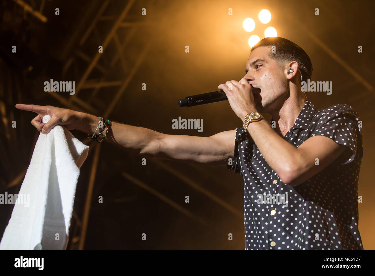 The US-American rapper Gerald Earl Gillum alias G-Eazy live at the 26th ...
