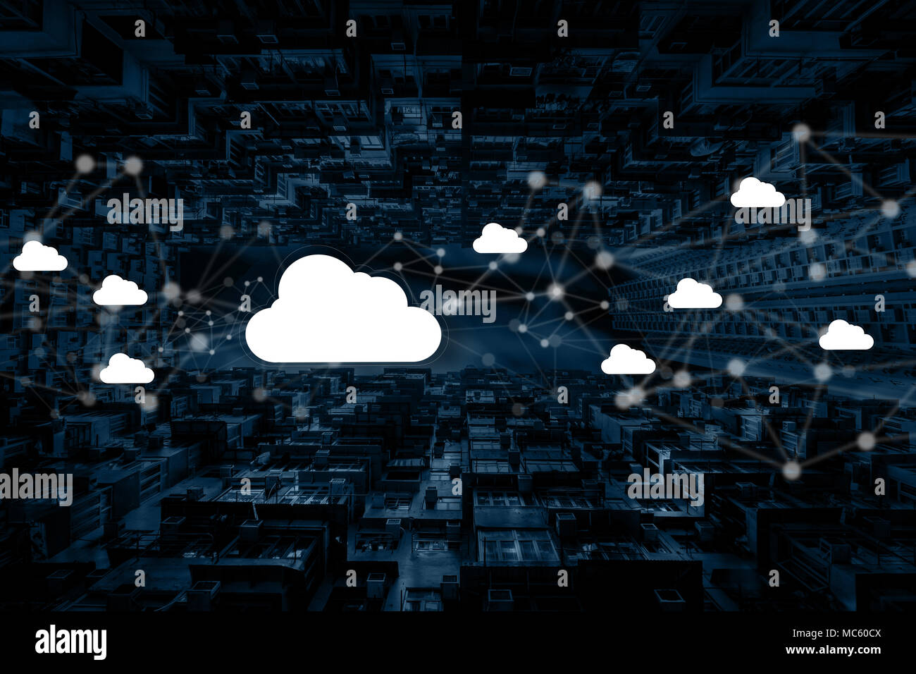 Cloud Computing diagram Network Data Storage Technology Service Stock ...
