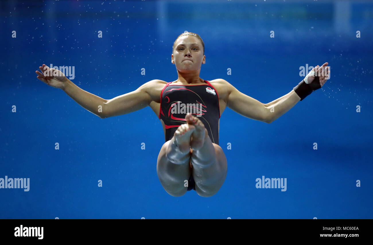 England's Alicia Blagg in the Women's 1m Springboard Final at the Optus ...